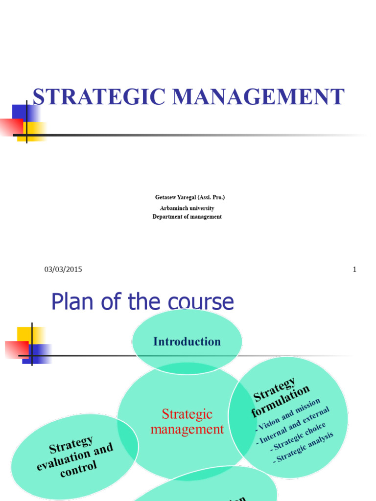 1 Strategic | PDF | Strategic Management | Goal