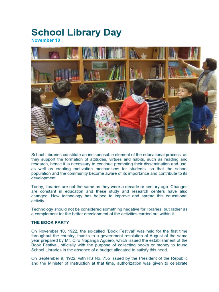 School Library Day | PDF