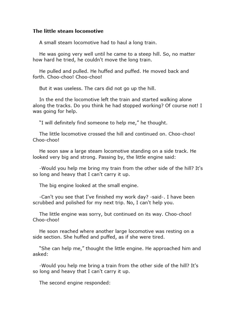 The Little Steam Engine | PDF | Train | Locomotives