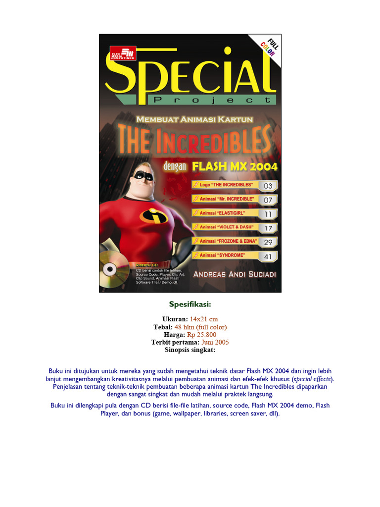 SP Membuat Animasi Kartun The Incredibles (Full Permission) | PDF