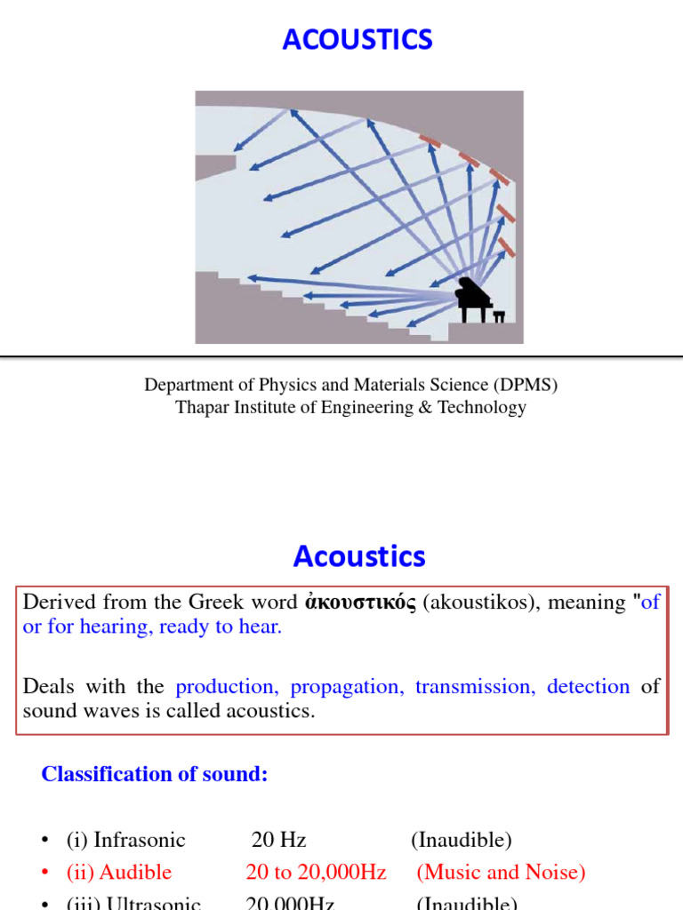 Acoustics | PDF | Acoustics | Sound