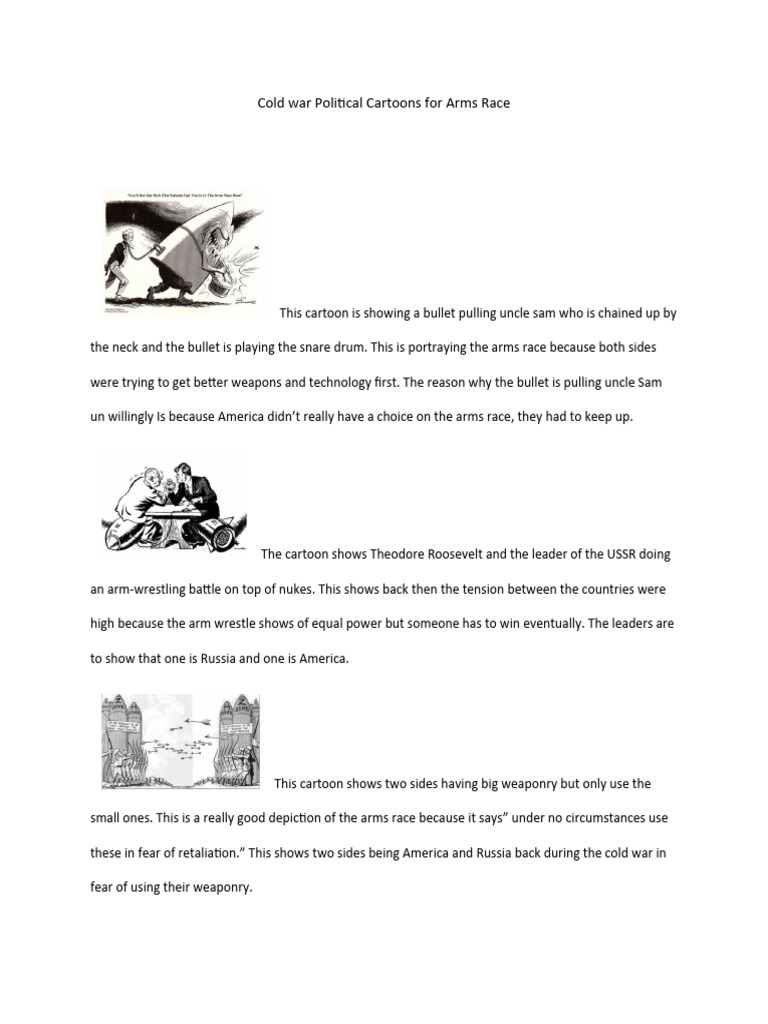 Arms Race Political Cartoons | PDF | Nuclear Weapons | Warfare
