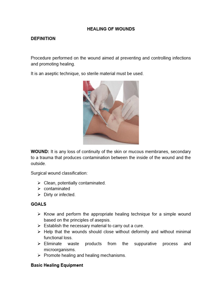 HEALING | PDF | Wound | Hand Washing