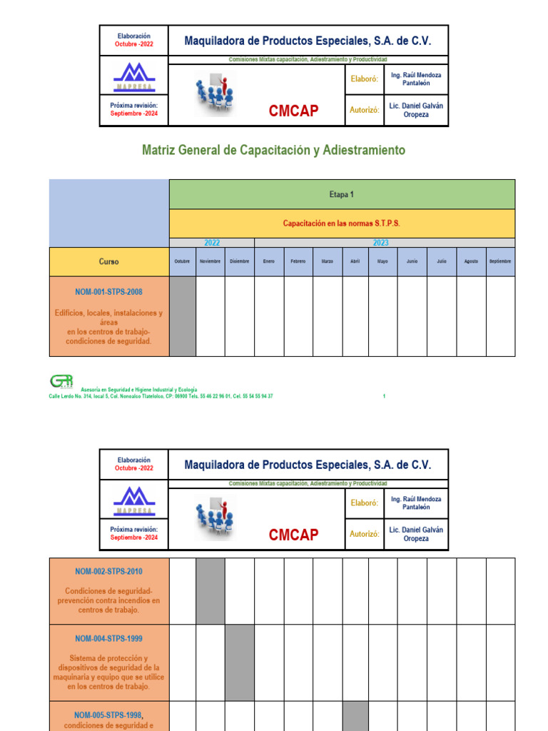 tablas-cap-calendario-23 | PDF | La seguridad