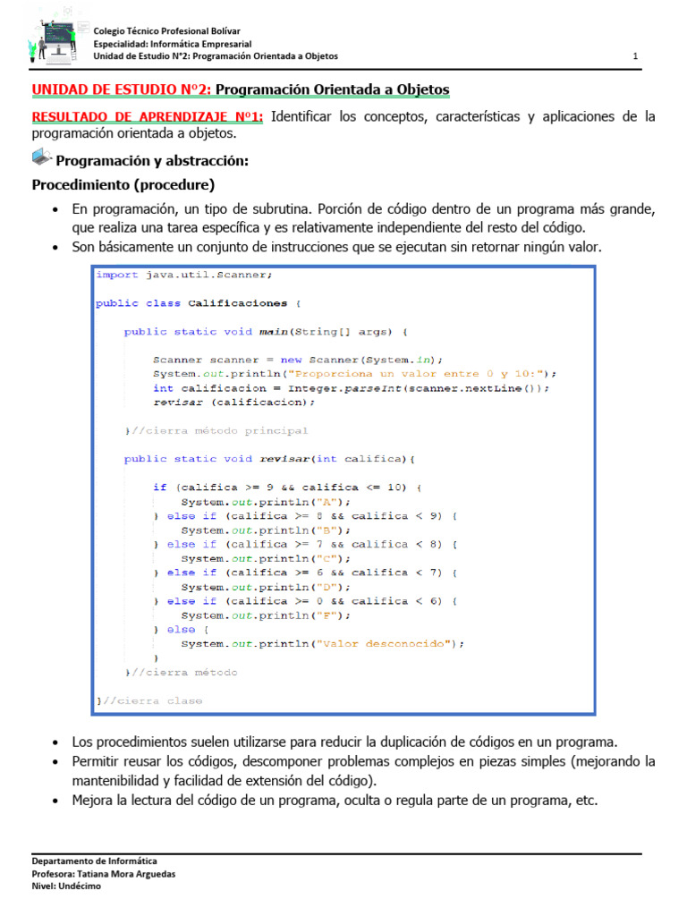 Unidad#2 Obj#1, Obj#2-Programación y Abstracción | PDF | Herencia (Programación Orientada a ...