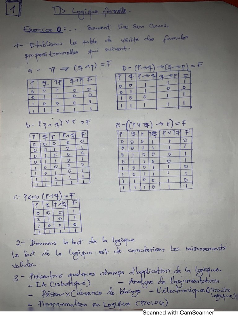 Essai Correction TD Logique Formelle 20222023-NMB | PDF Essai Correction TD Logique Formelle 20222023-NMB | PDF