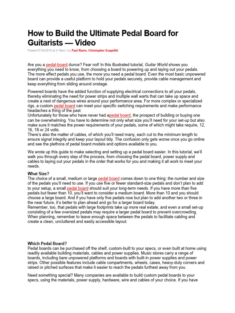 Modern Guitar FX Signal Chain | PDF | Electronics | Sound Technology