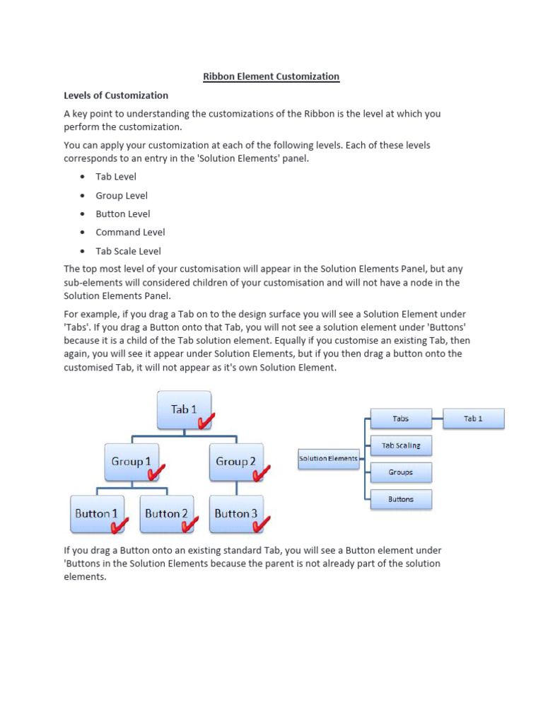 Ribbon Element Customization | PDF | Graphical User Interfaces | System Software