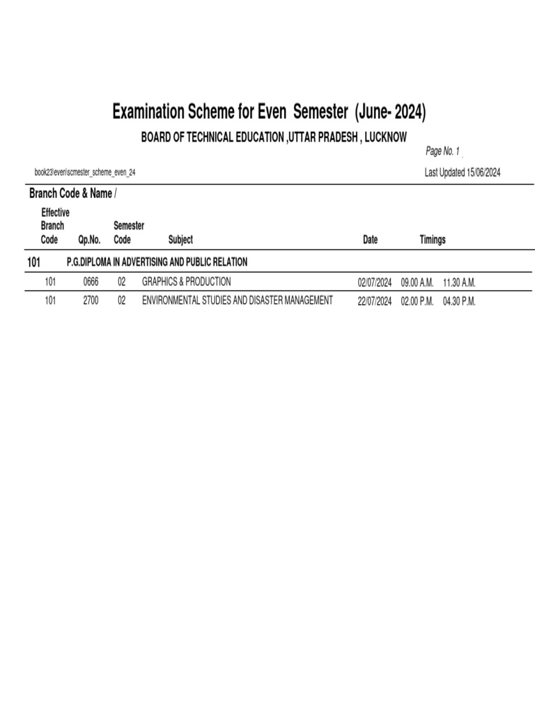 Semester Scheme Even24 | PDF | Engineering | Internet Of Things