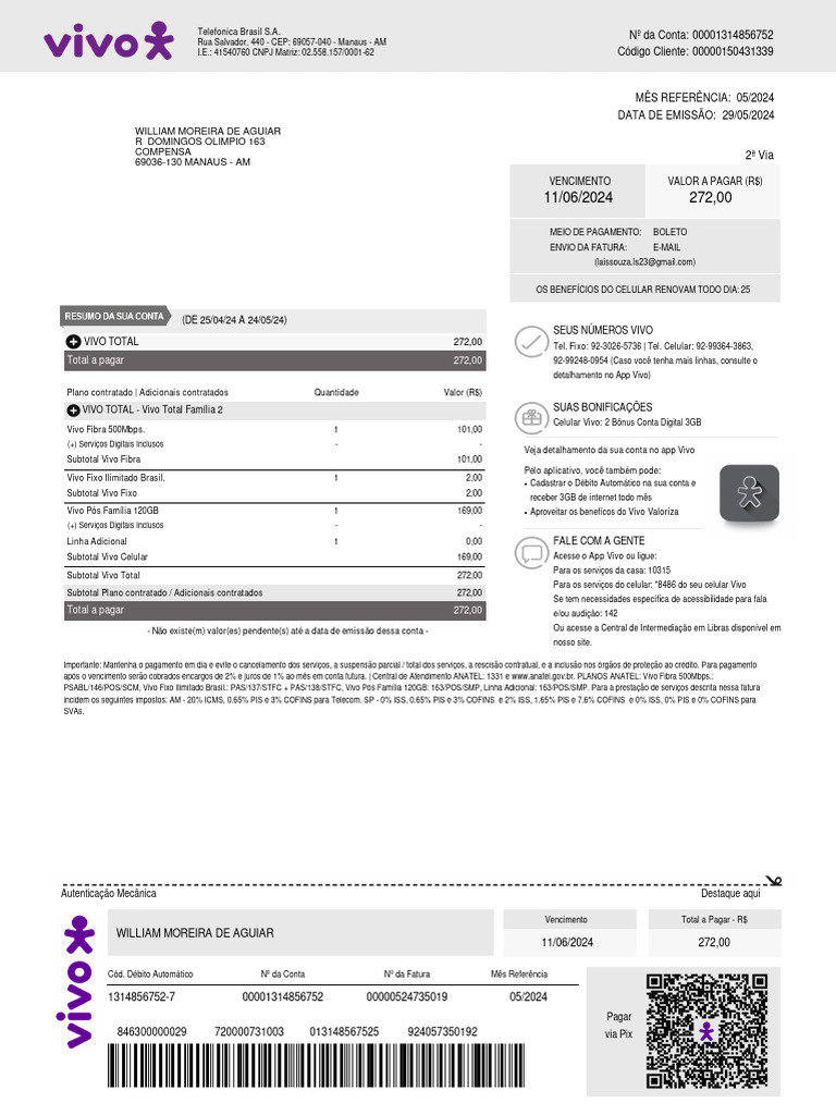 Fatura de Junho | PDF | Business Economics | Brazil