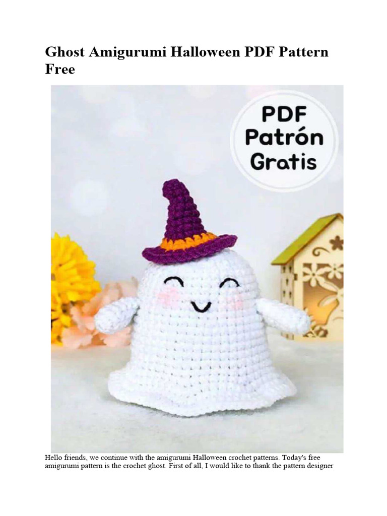 Ghost Amigurumi Halloween PDF Free Pattern | PDF | Amigurumi | Crochet