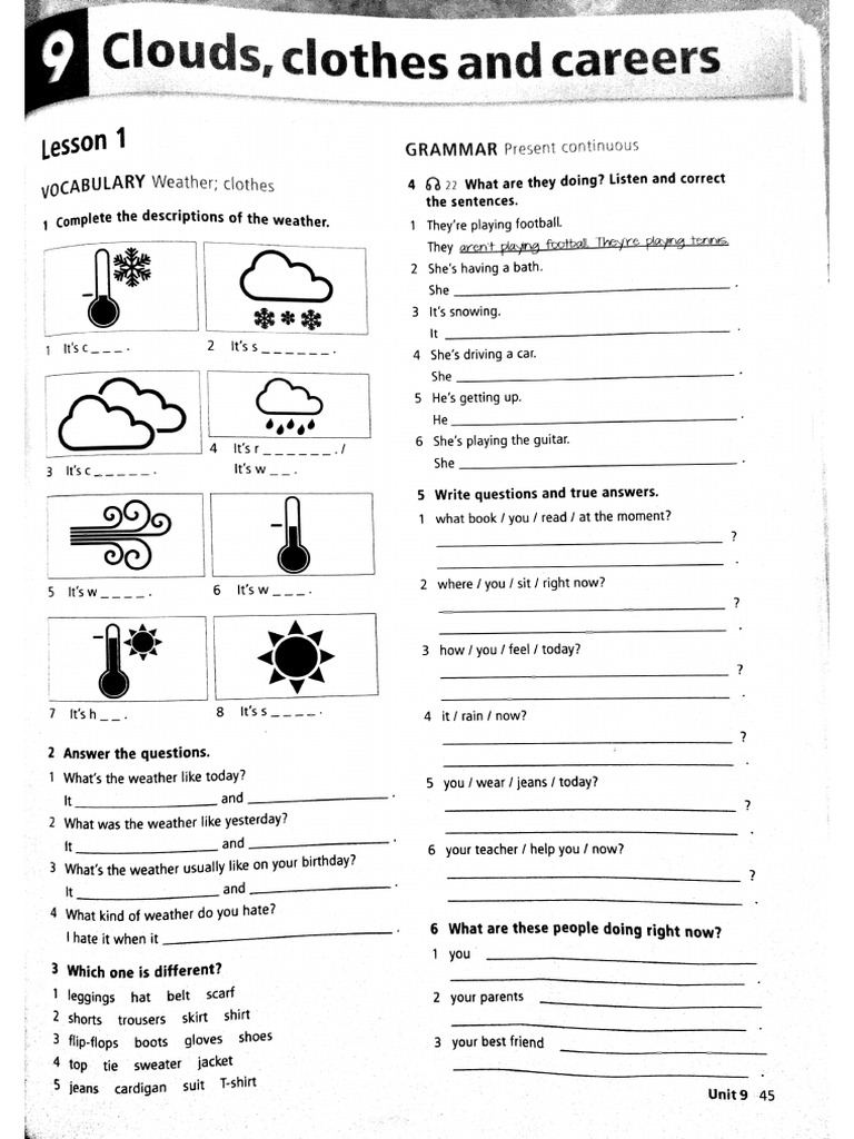 Unit 9 Workbook | PDF