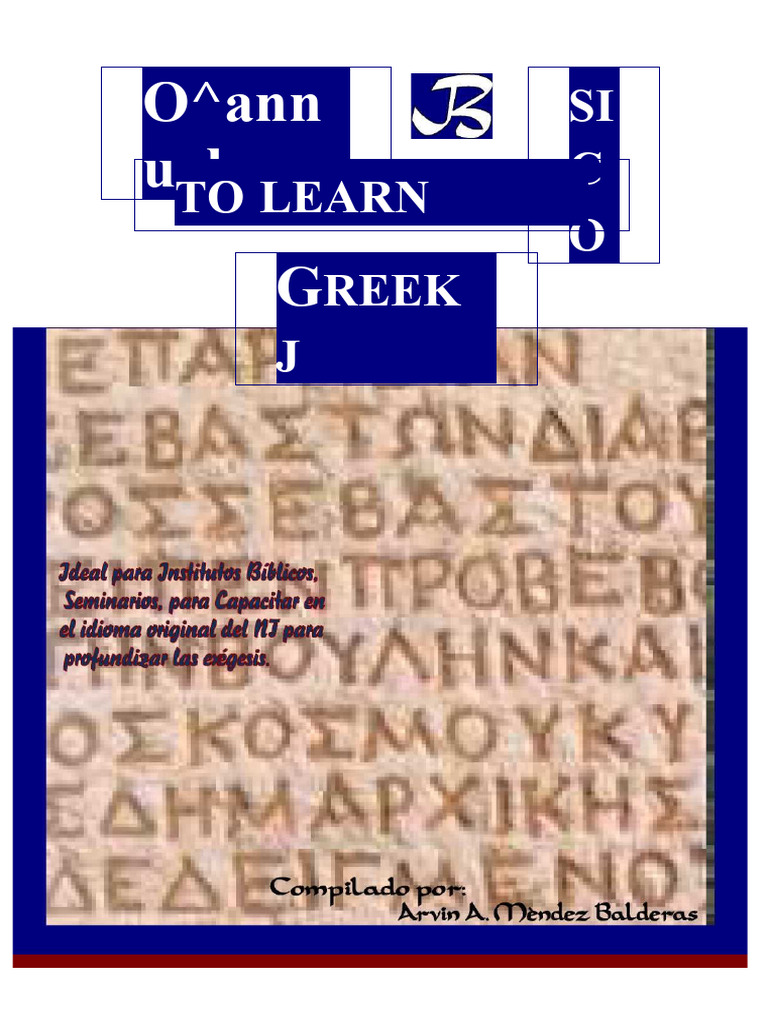 Basic Manual To Learn Greek PDF | PDF | Koine Greek | Greek Alphabet