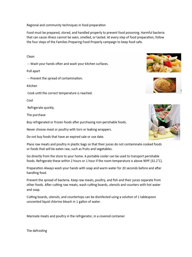 Regional and Community Techniques in Food Preparation | PDF | Sewing ...