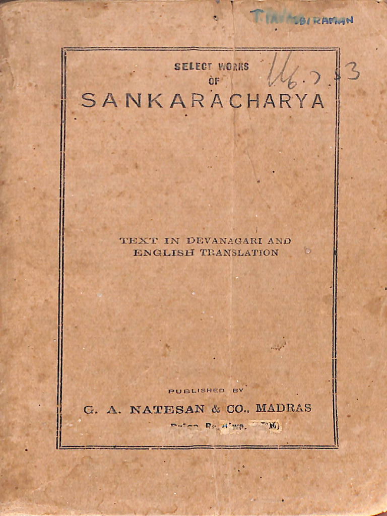 Select Works of Sankaracharya | PDF