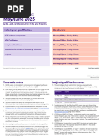 IGCSE Edexcel Timetable 2025 | PDF