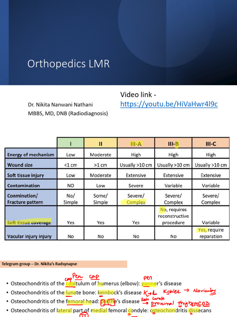 Orthopedics Binge Revision - Osteochondritis, Angles, Trendelenburg ...