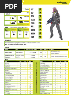 Cyberpunk Red Character Sheet | PDF | Weaponry | Leisure