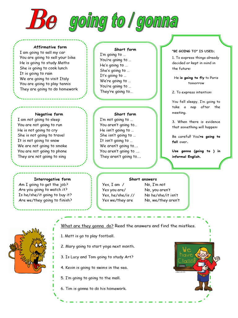 Be Going To Grammar | PDF