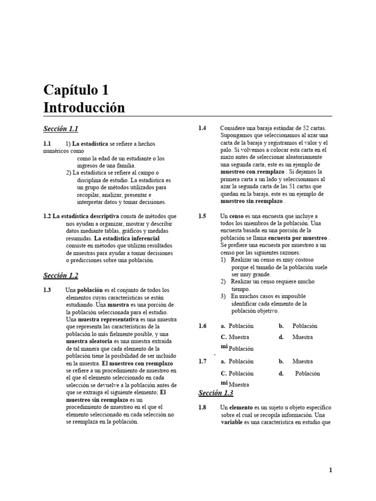 Manual de Soluciones para Introducción A La Estadística, Octava Edición de Mann | PDF | Muestreo ...