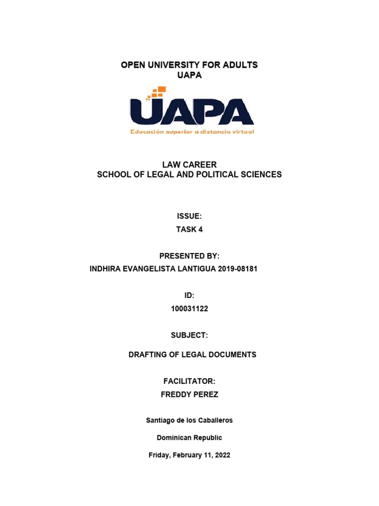 Task 4 Drafting Legal Documents | PDF | Insurance | Legal Liability