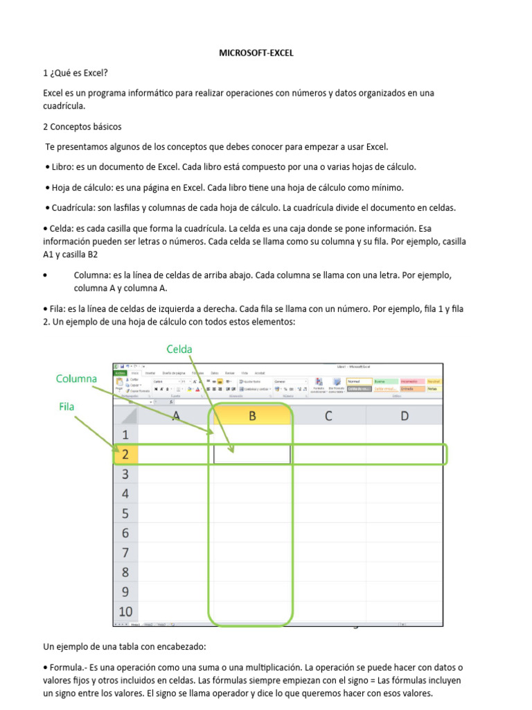 Microsoft Excel | PDF | Hoja de cálculo | Microsoft Excel