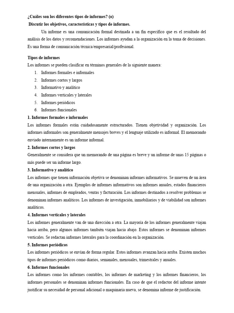 Estructura de Redacción Del Informe | PDF | Comunicación | Toma de ...