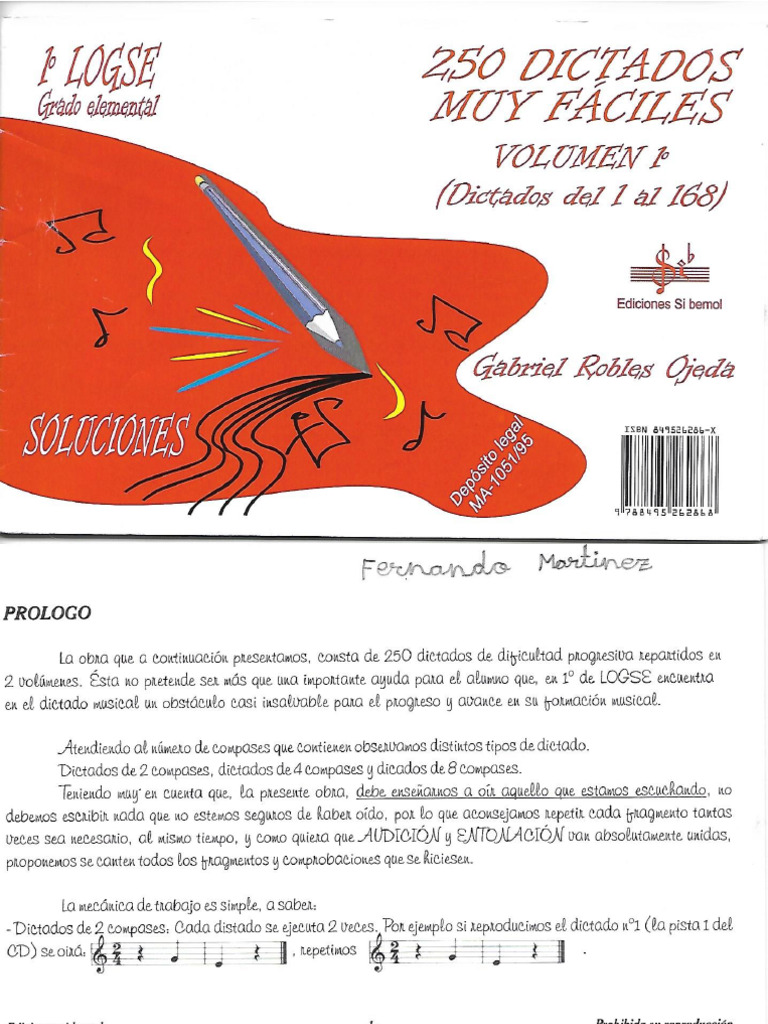 Libro Dictados 1º Elemental | PDF