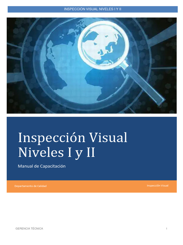 Manual de Inspeccion Visual Nivel 1 y 2 | PDF | Pruebas no destructivas | Óptica