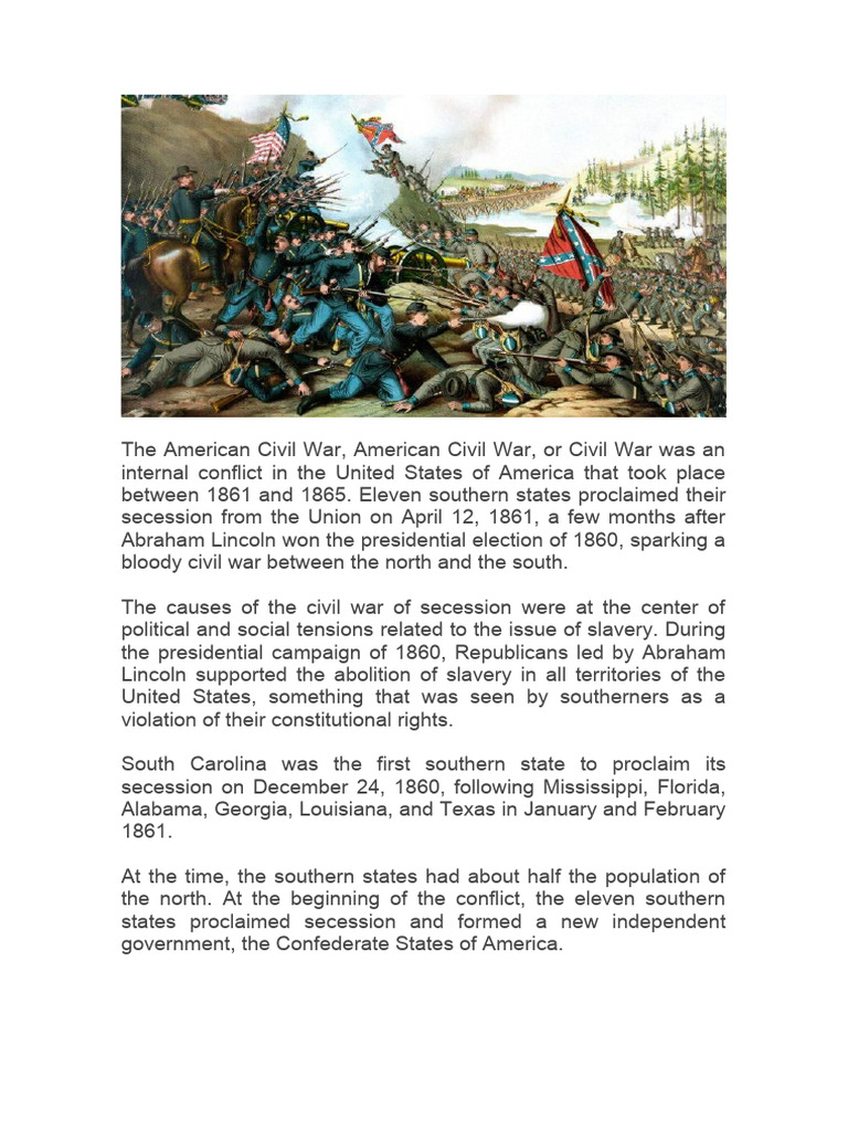 The American Civil War | PDF | American Civil War | Confederate States ...