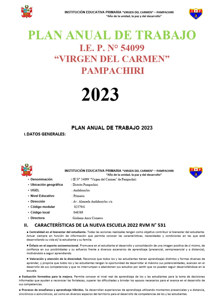 Pat 2024 | PDF | Aprendizaje | Salón de clases
