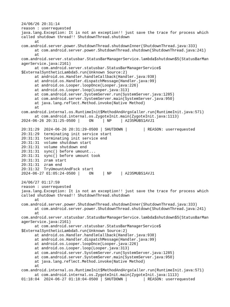 Power Off Reset Reason | PDF | Java (Programming Language) | Oracle Corporation