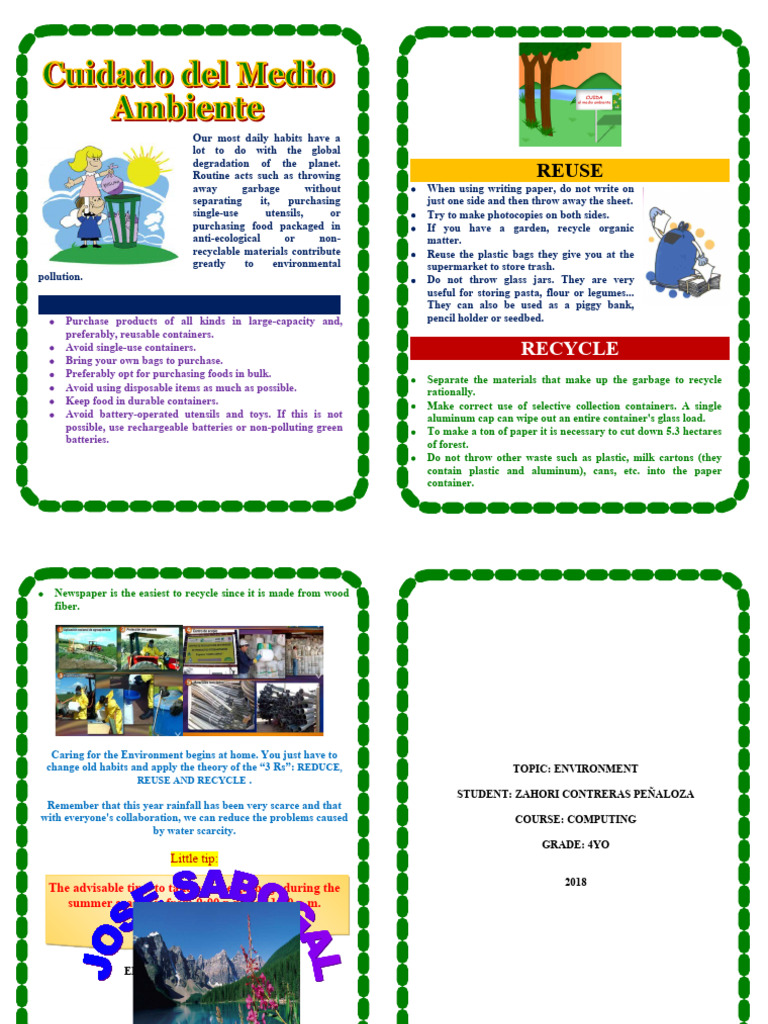 Environmental Care Triptych | PDF | Reuse | Recycling