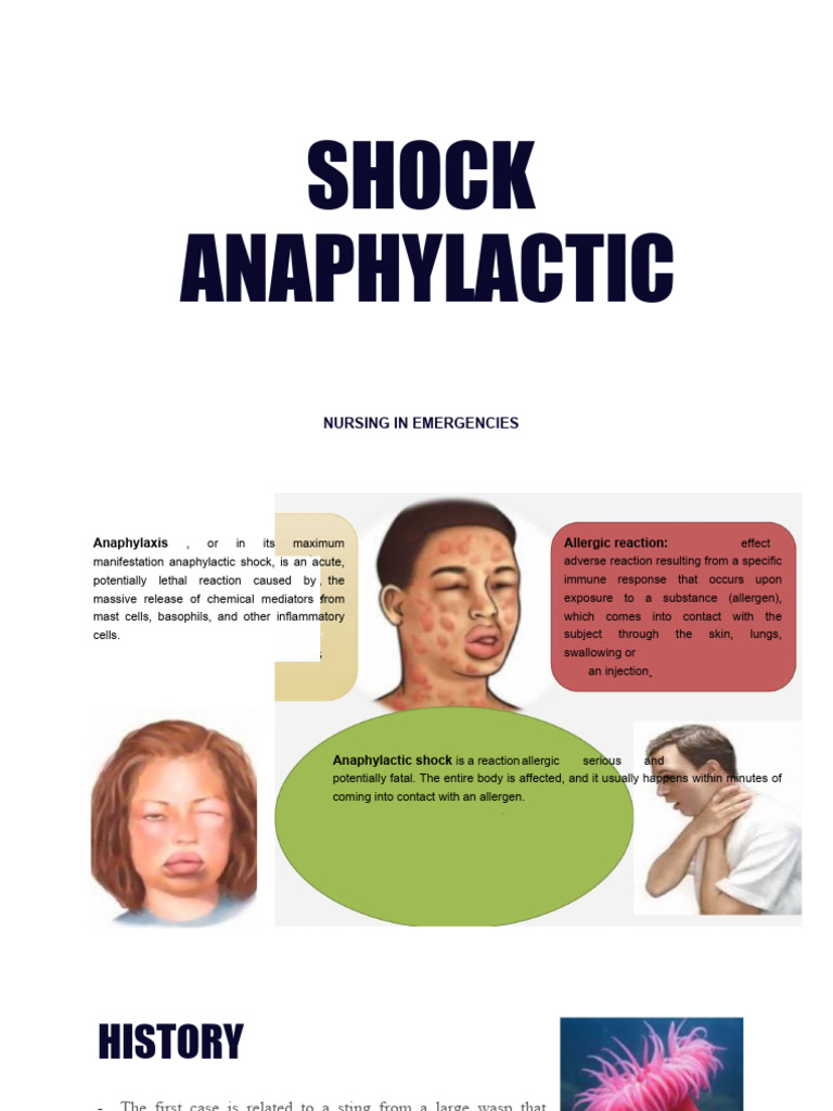 Anaphylactic Shock: Nursing Emergencies Guide | PDF | Allergy | Causes ...