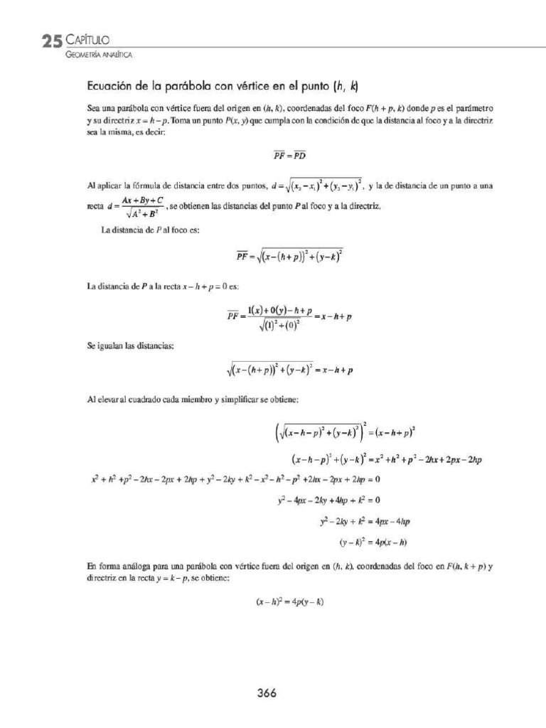 Parabola Centro (H, K) | PDF