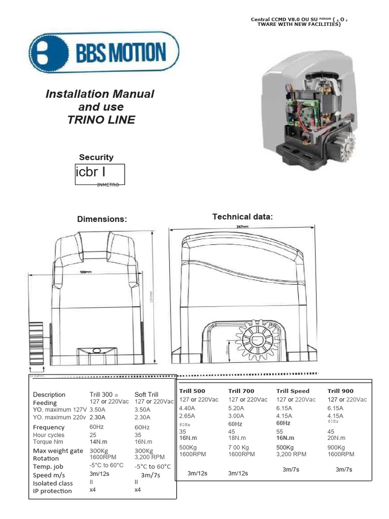 Sliding Gate Motor Manual | PDF | Electrical Wiring | Automation