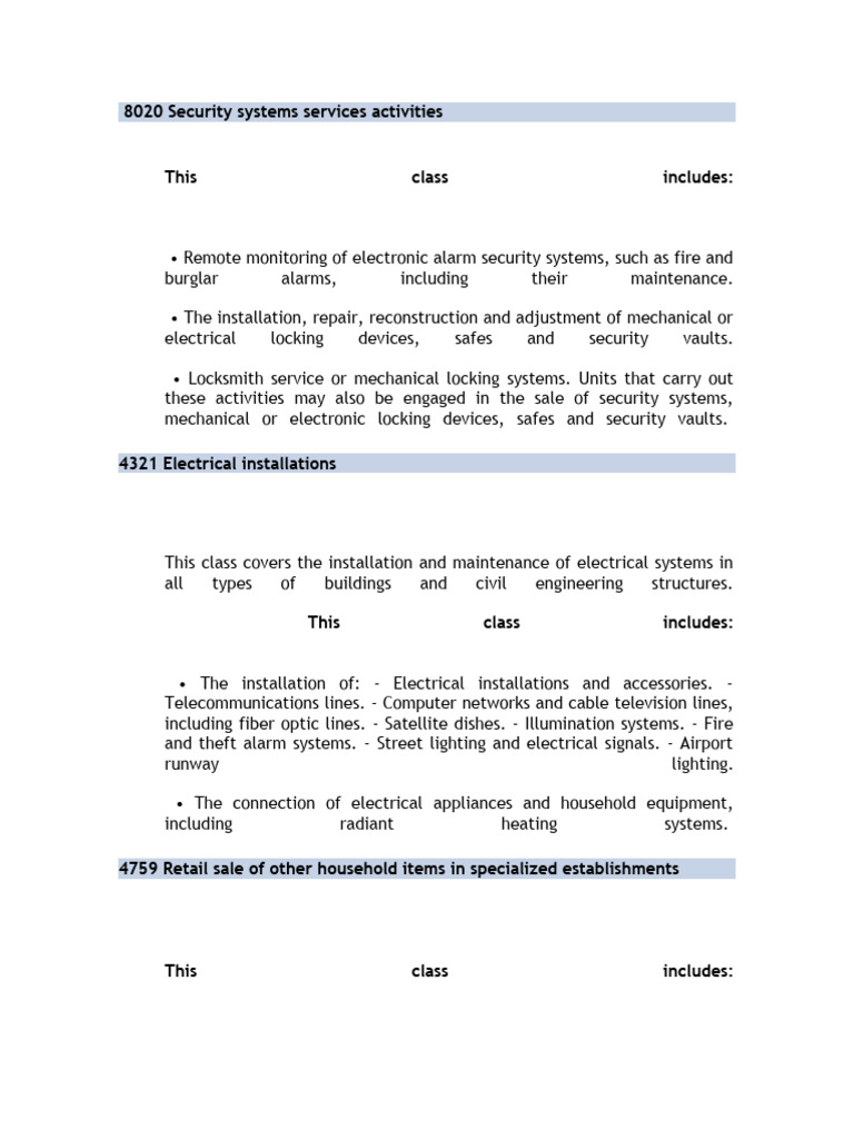 8020 Security Systems Services Activities | PDF | Security Alarm