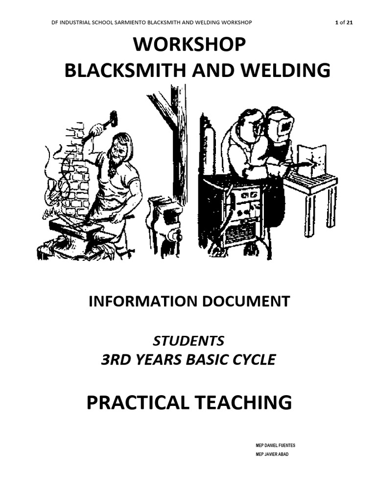 Blacksmith Workshop Pdf Welding Construction