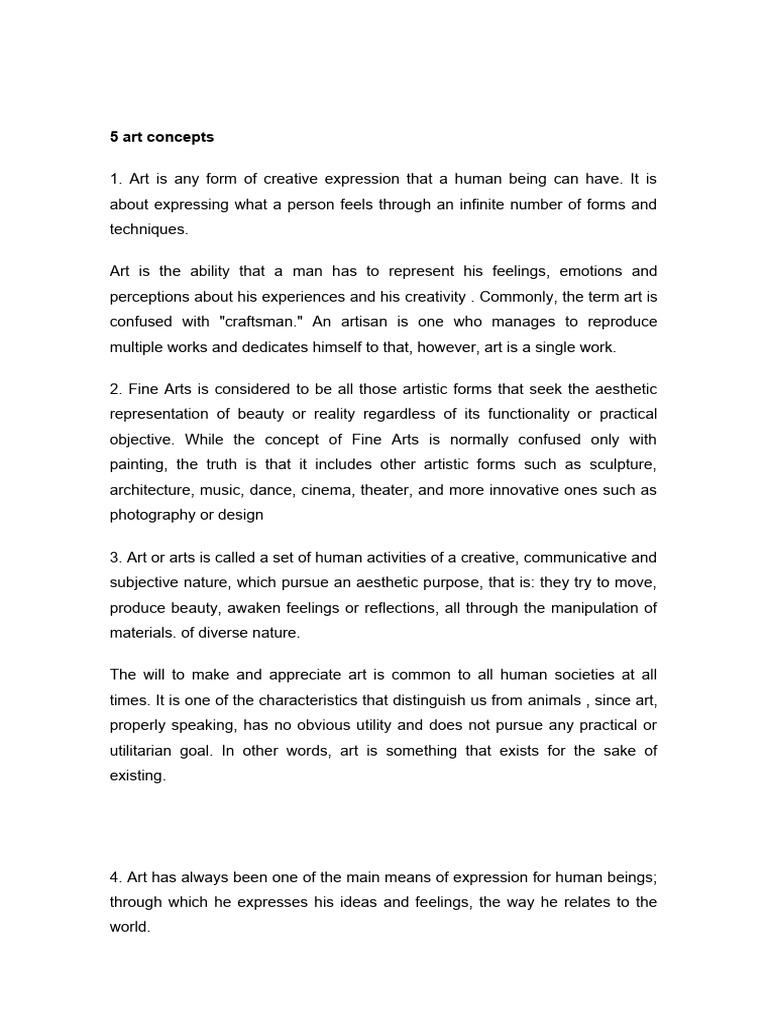 5 Concepts of Art | Download Free PDF | Fine Art | The Arts