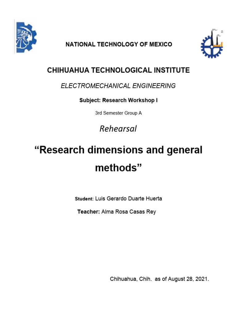 Research Dimensions and General Methods | PDF | Methodology | Cognitive Science