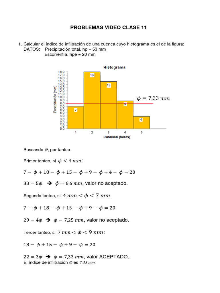 Problemas Video Clase 11 | PDF | Ciencias de la Tierra