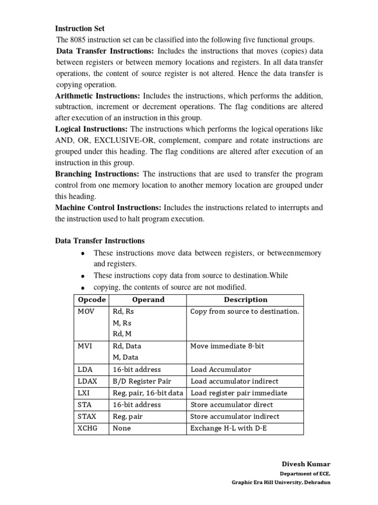 Instruction Set | PDF | Office Equipment | Computer Architecture