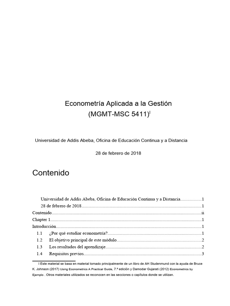 Módulo de Econometría Aplicada | PDF | Econometría | Análisis de regresión