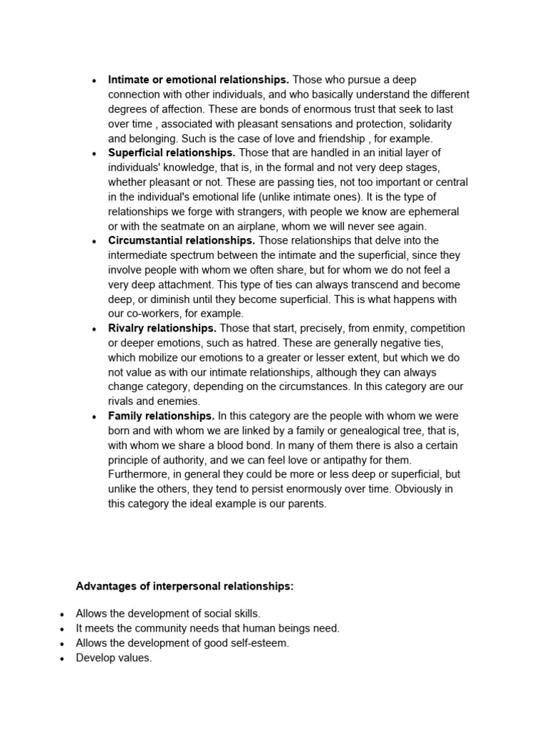 Understanding Interpersonal Relationships | PDF | Interpersonal ...