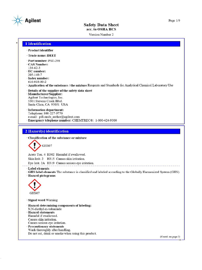 Ficha Tecnica Deet | PDF