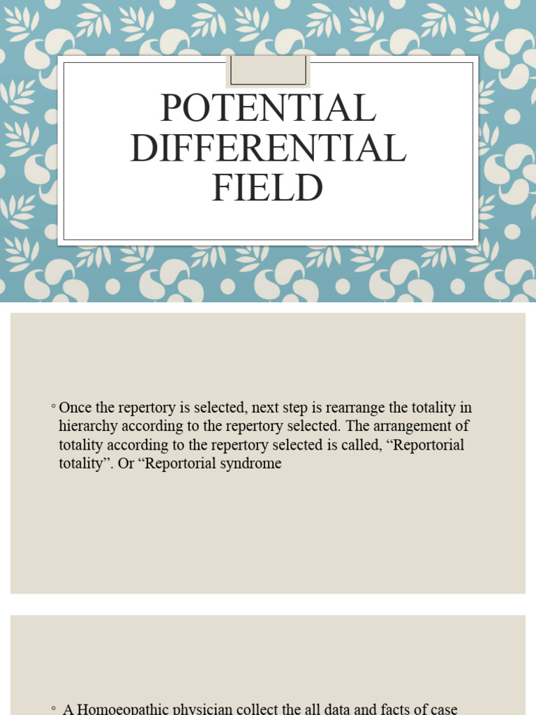 Potential Differential Field | PDF