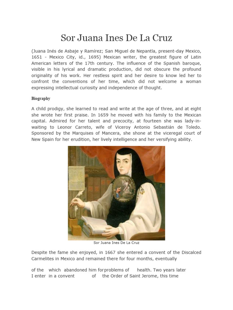 Biography Sor Juana | PDF