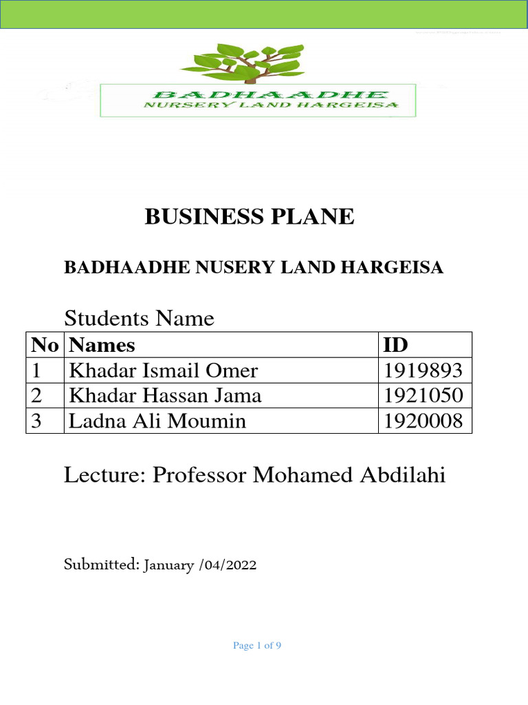Badhaadhe Nursery Land 3. | PDF | Plant Nursery | Employment