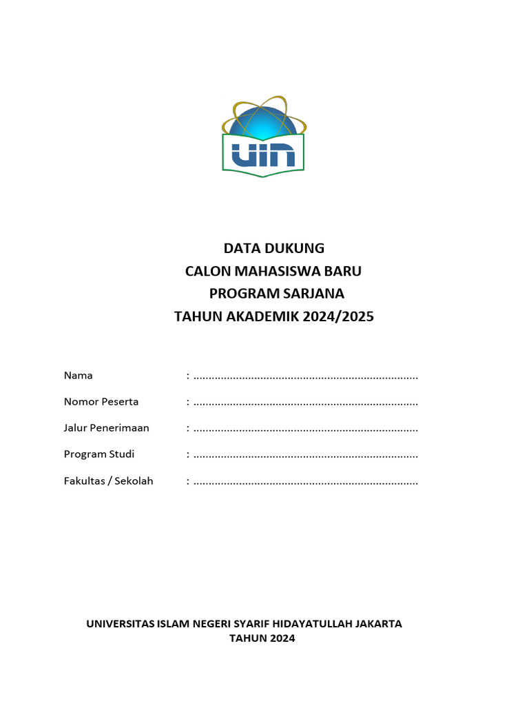 Template Dokumen Isian | PDF