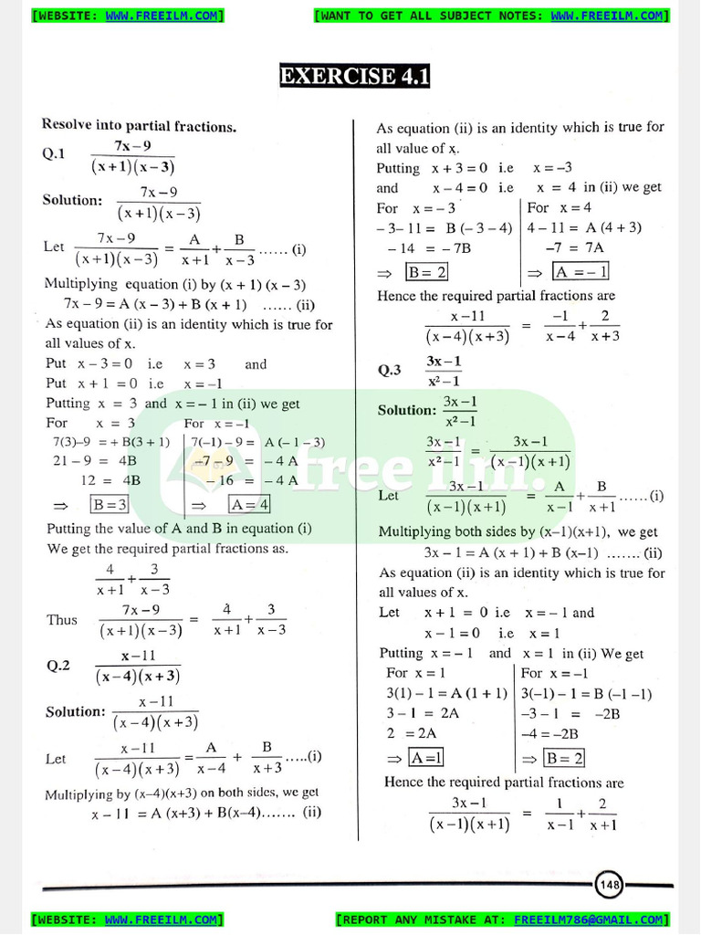 ALGEBRA CH 41 Class10 | PDF